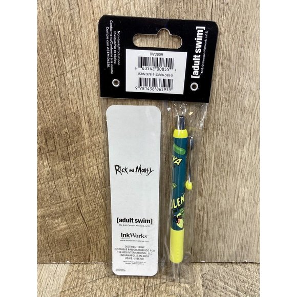 INKWORKS | Office | Rick And Morty Pickle Rick Gel Pen Bookmark Set ...